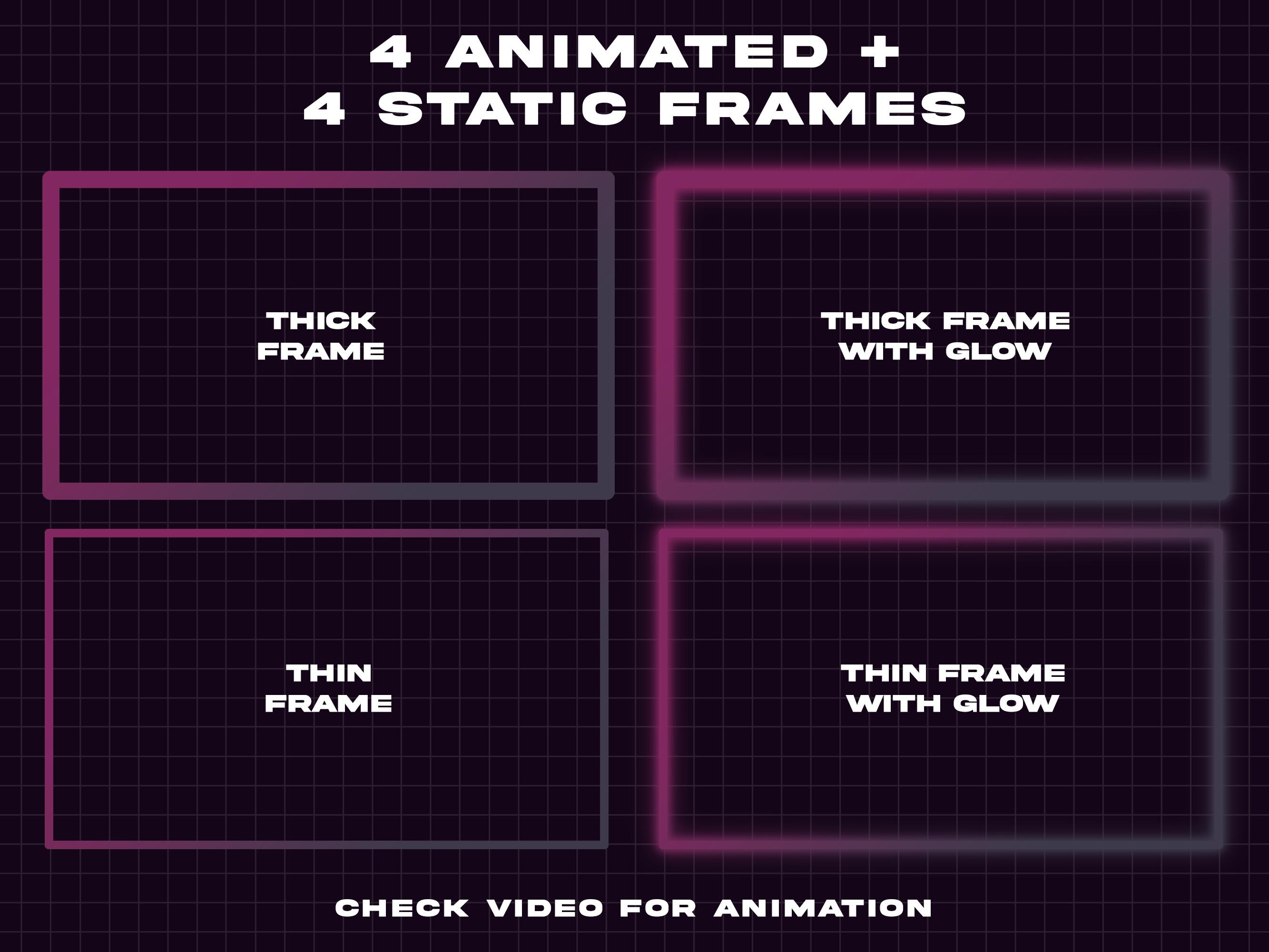 Dark Cherry Animated Webcam Overlay, Glowing Stream Overlay, Camera ...