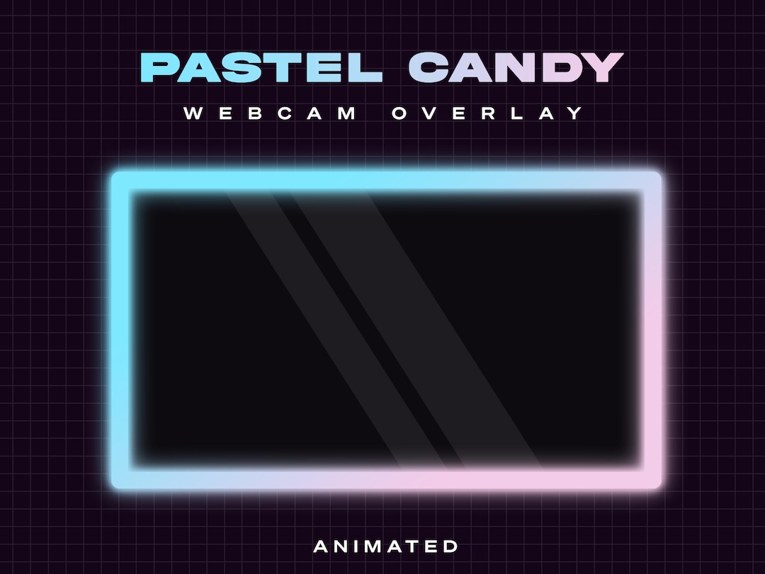 Pastel Candy Animated Webcam Overlay, Glowing Stream Overlay, Camera ...