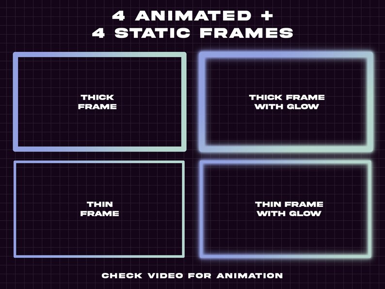 Cold Blues Animated Webcam Overlay, Glowing Stream Overlay, Camera ...