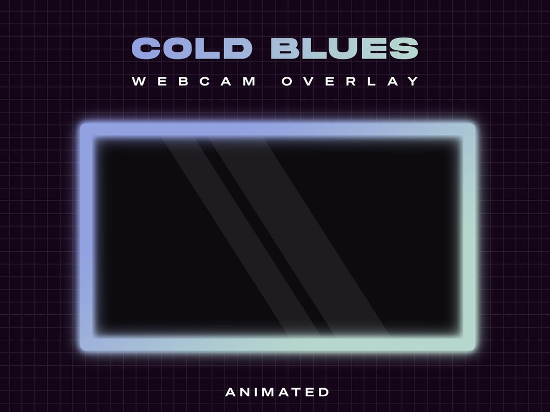 Cold Blues Animated Webcam Overlay, Glowing Stream Overlay, Camera ...