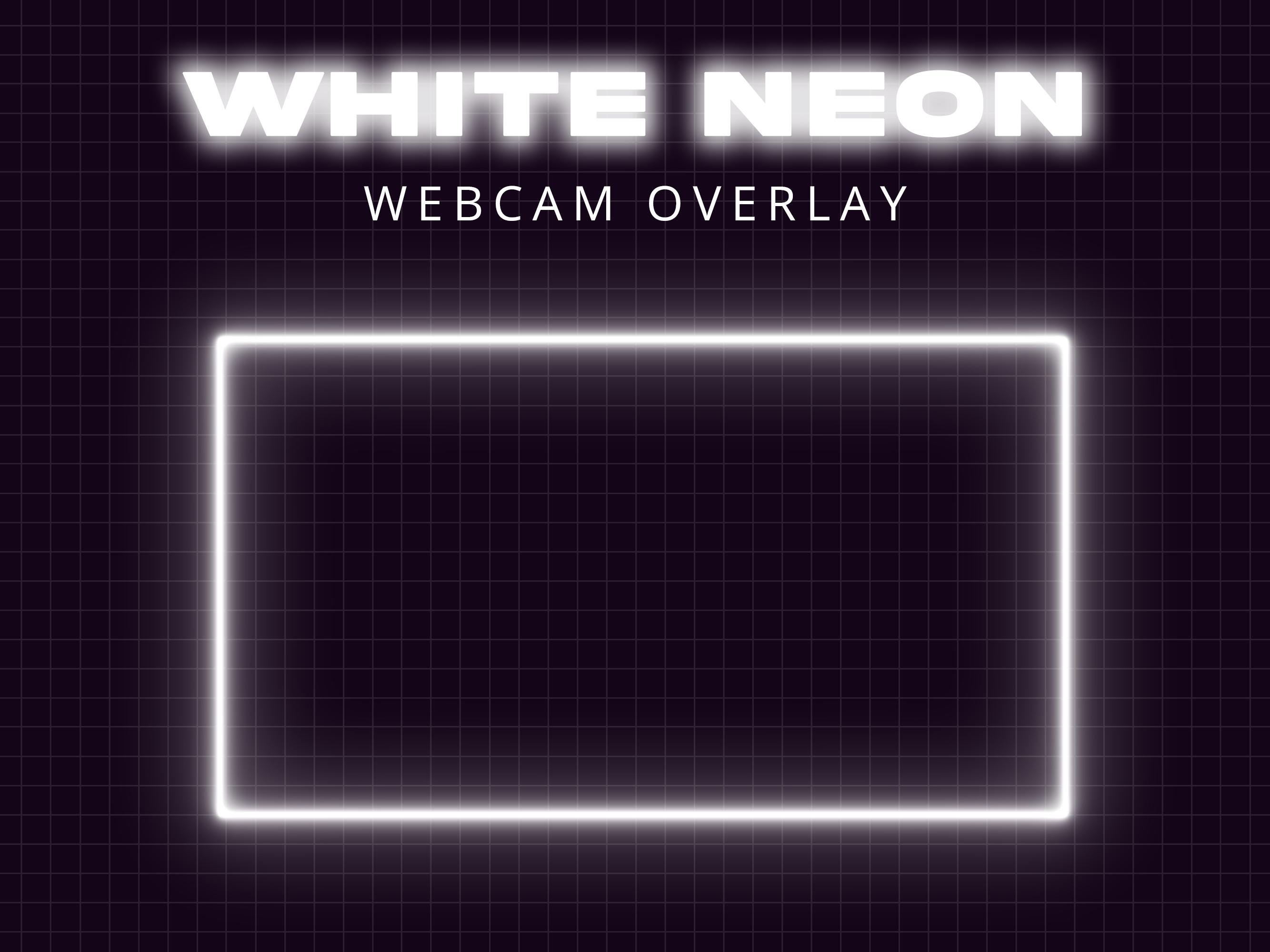 White Neon - Animated Webcam Overlay, Glowing Stream Overlay, Camera ...