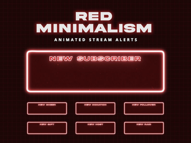 Animated Twitch Alerts for Streaming - Red Twitch Alerts With Glowing ...