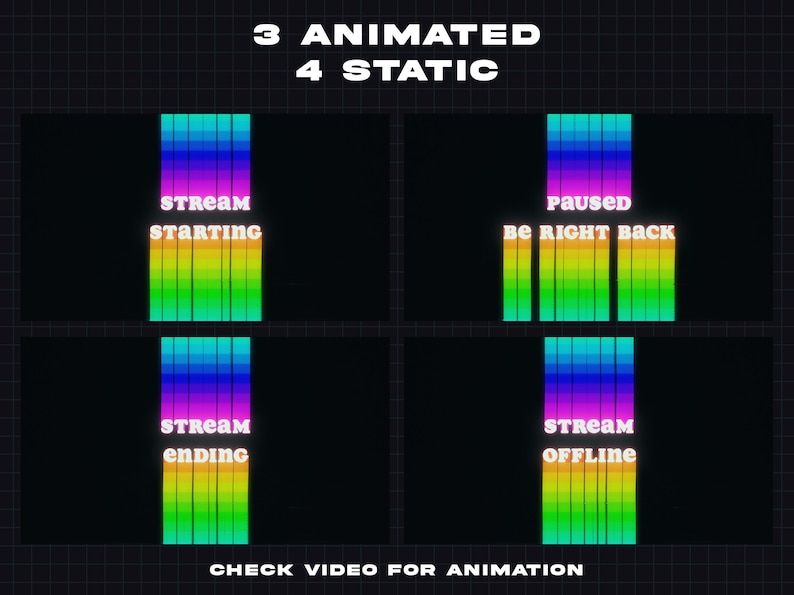 Starburst Intermission Screens - Retro Cinema Themed Animated Twitch ...