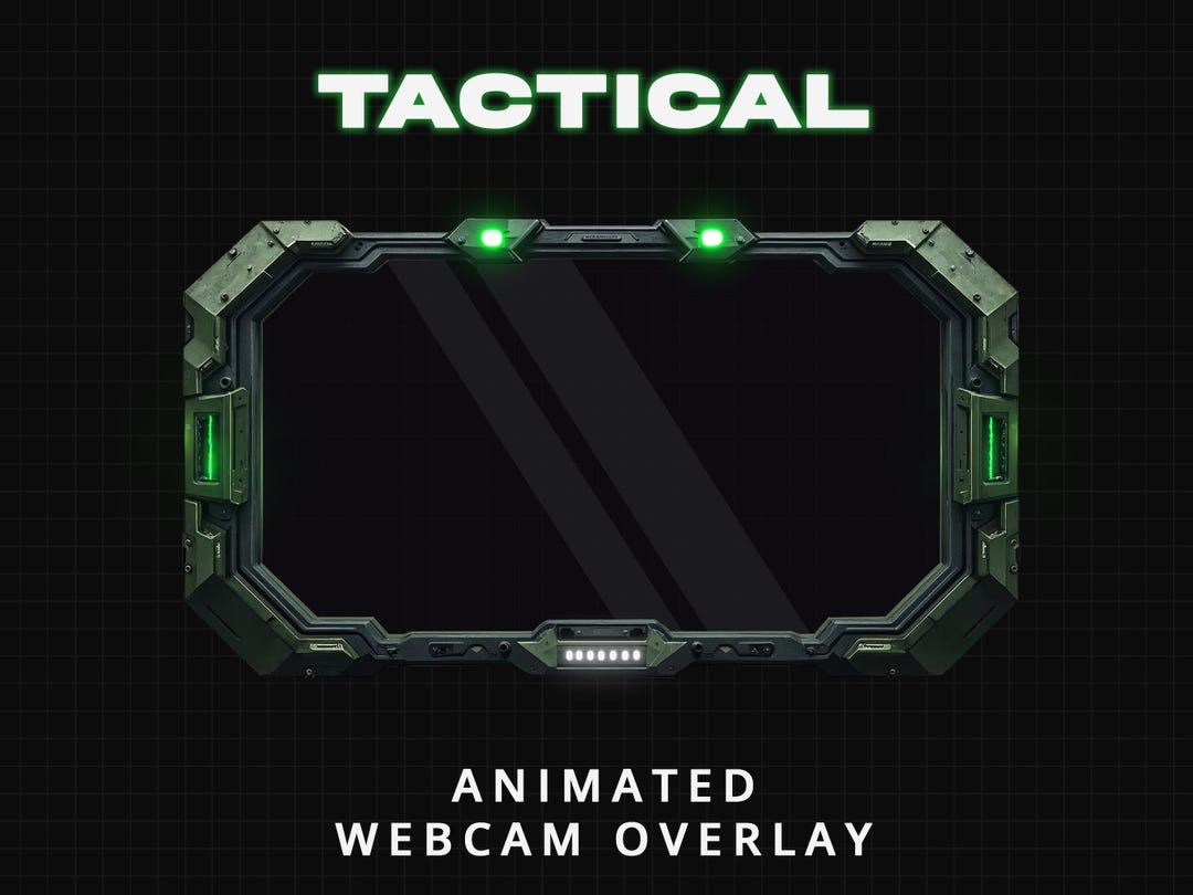 Tactical Animated Webcam Overlay - Military Style Gaming Frame With ...