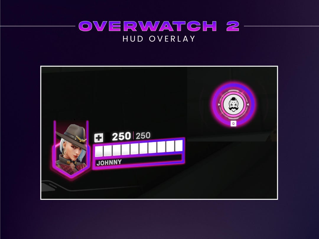 Neon Overwatch Overlay for Streaming | Vaporwave Style Overwatch 2 HUD ...