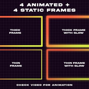 Orange and Yellow Animated Webcam Overlay, Glowing Stream Overlay ...