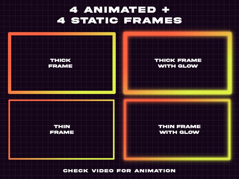 Orange and Yellow Animated Webcam Overlay, Glowing Stream Overlay ...