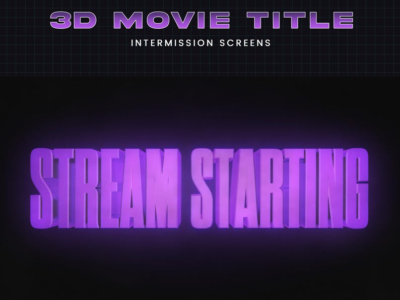 3D Movie Title Intermission Screens - Cinema Themed Animated Twitch ...