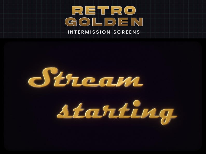 Retro Golden Intermission Screens - Vintage TV Themed Animated Twitch ...
