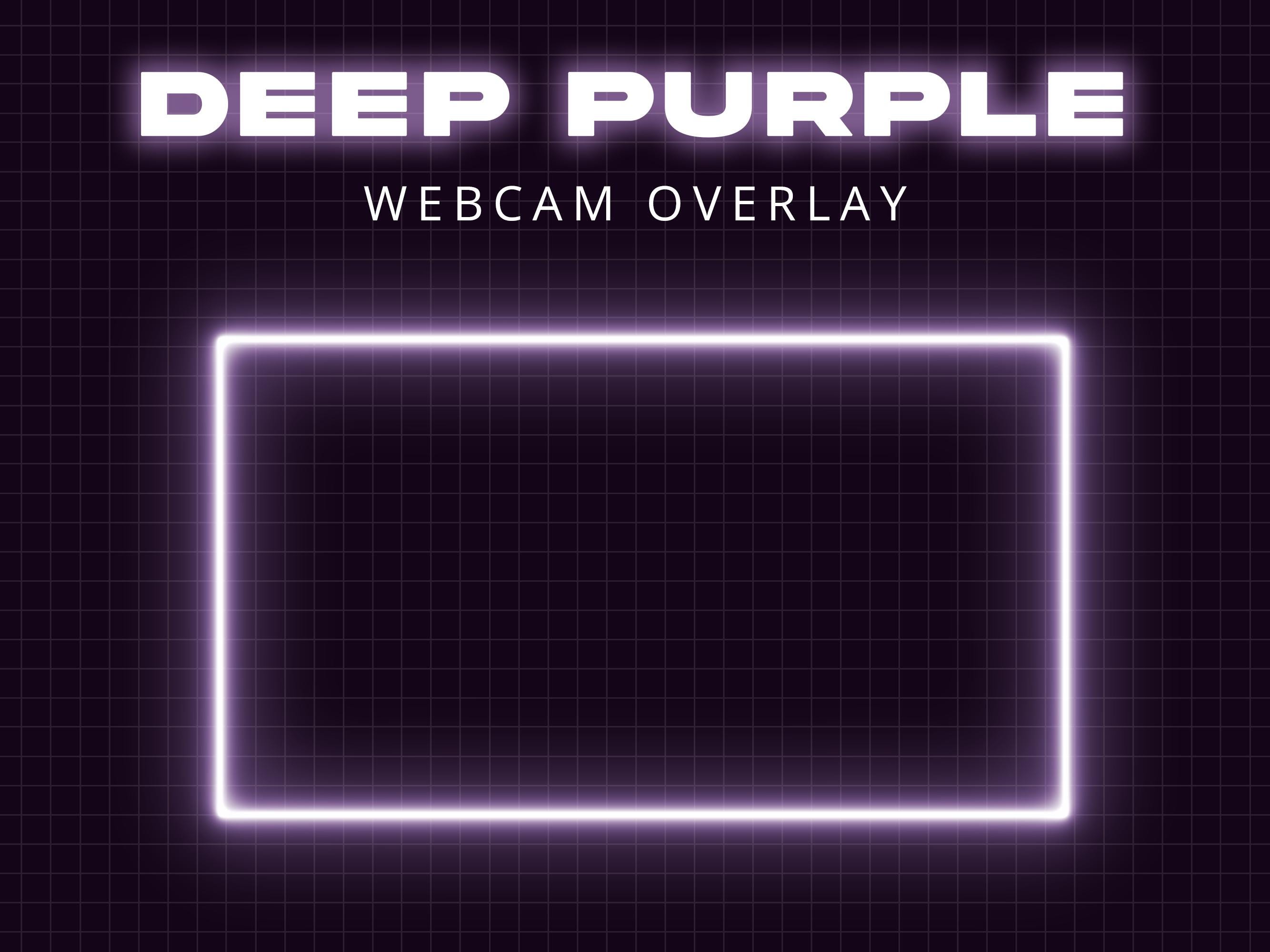 Deep Purple Neon - Animated Webcam Overlay, Glowing Stream Overlay ...