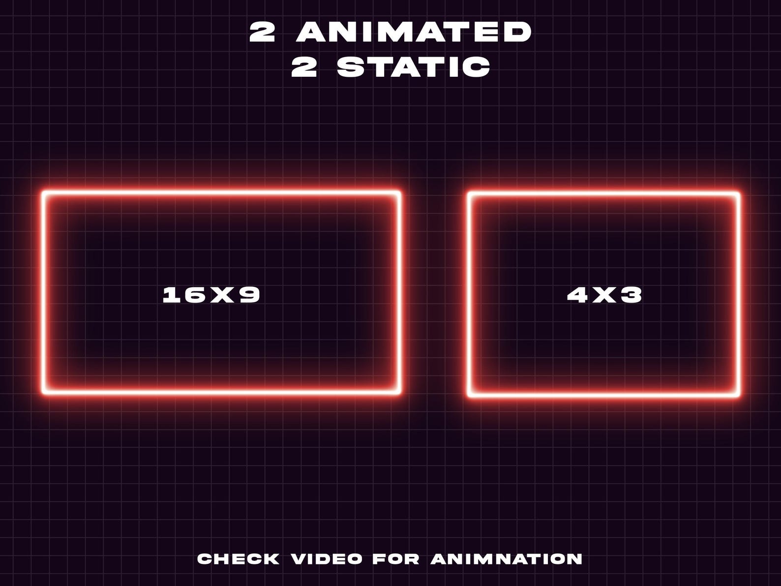 Red Neon - Animated Webcam Overlay, Glowing Stream Overlay, Camera ...