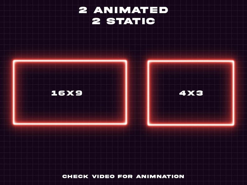 Red Neon - Animated Webcam Overlay, Glowing Stream Overlay, Camera ...