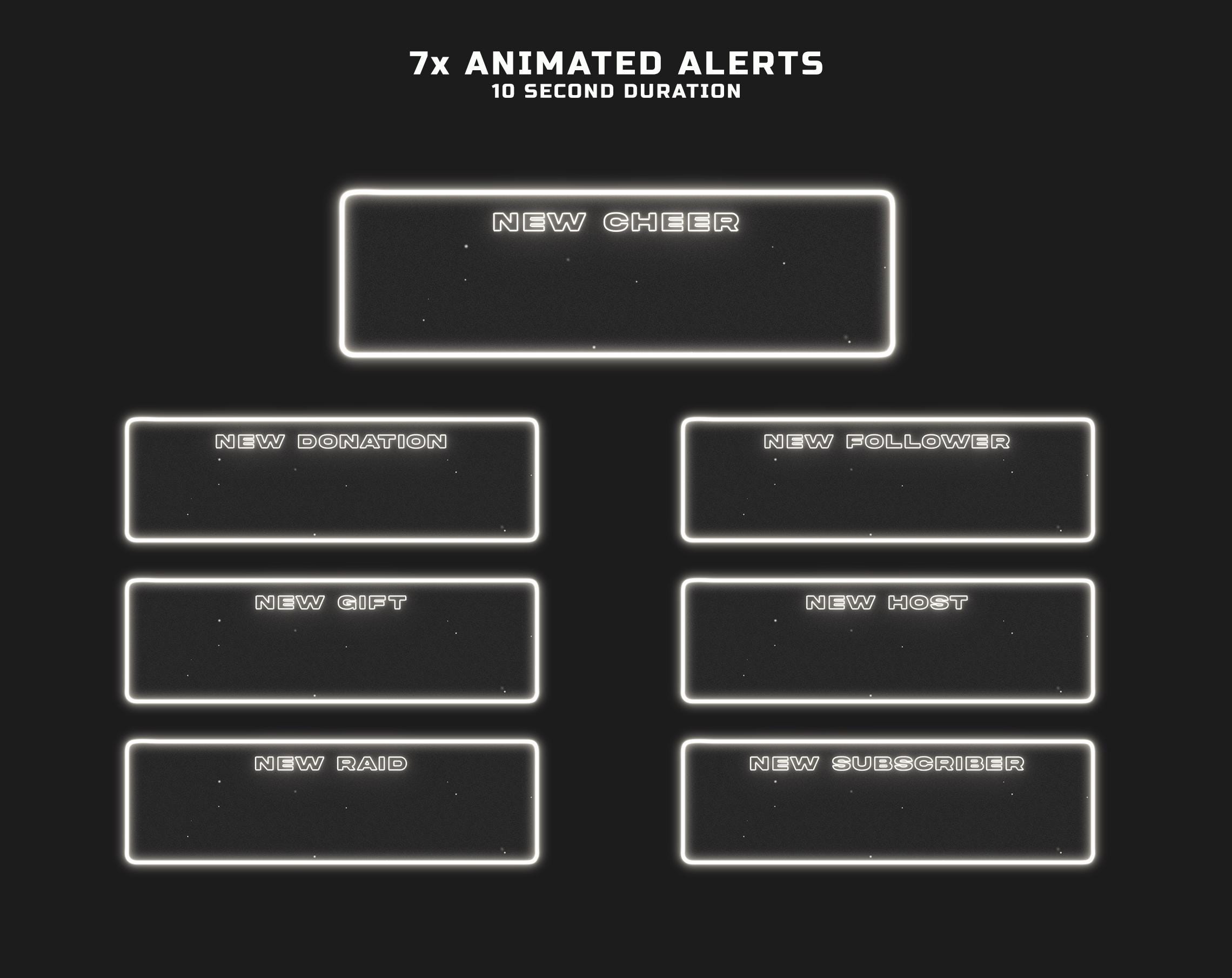 Gray Twitch Overlay Package - Black & White Minimalist Stream Overlay ...