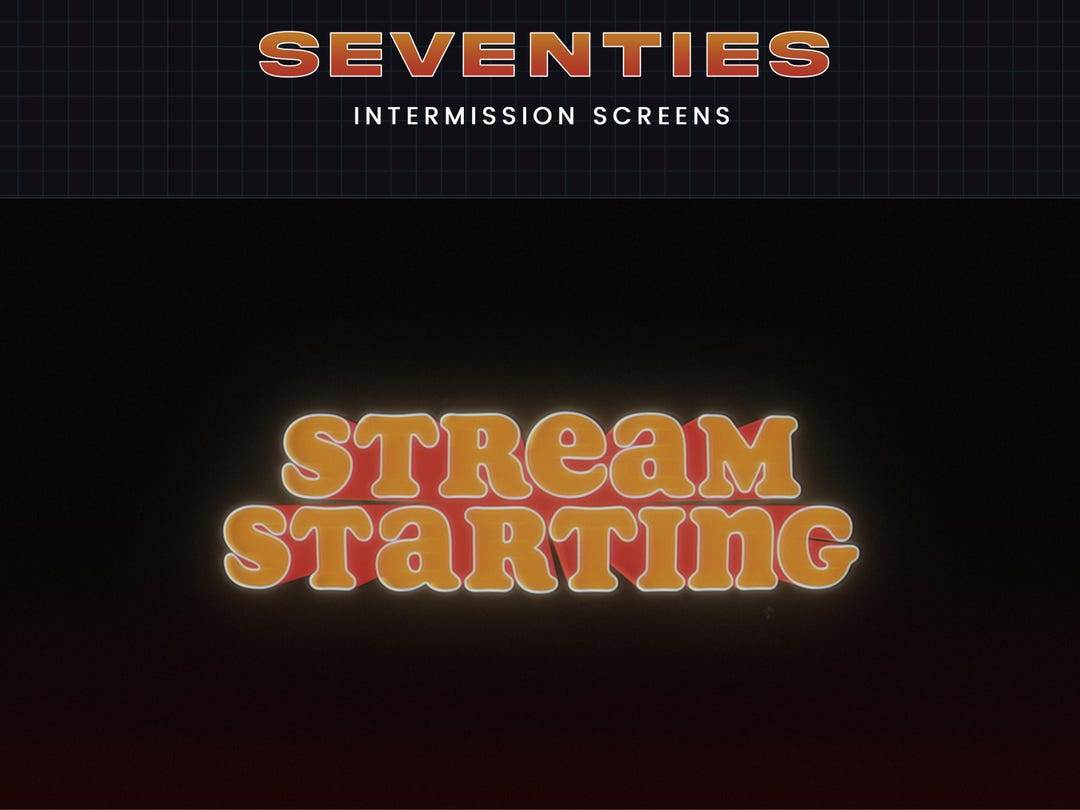 Seventies Intermission Screens - Animated Twitch Screens in Retro 70s ...