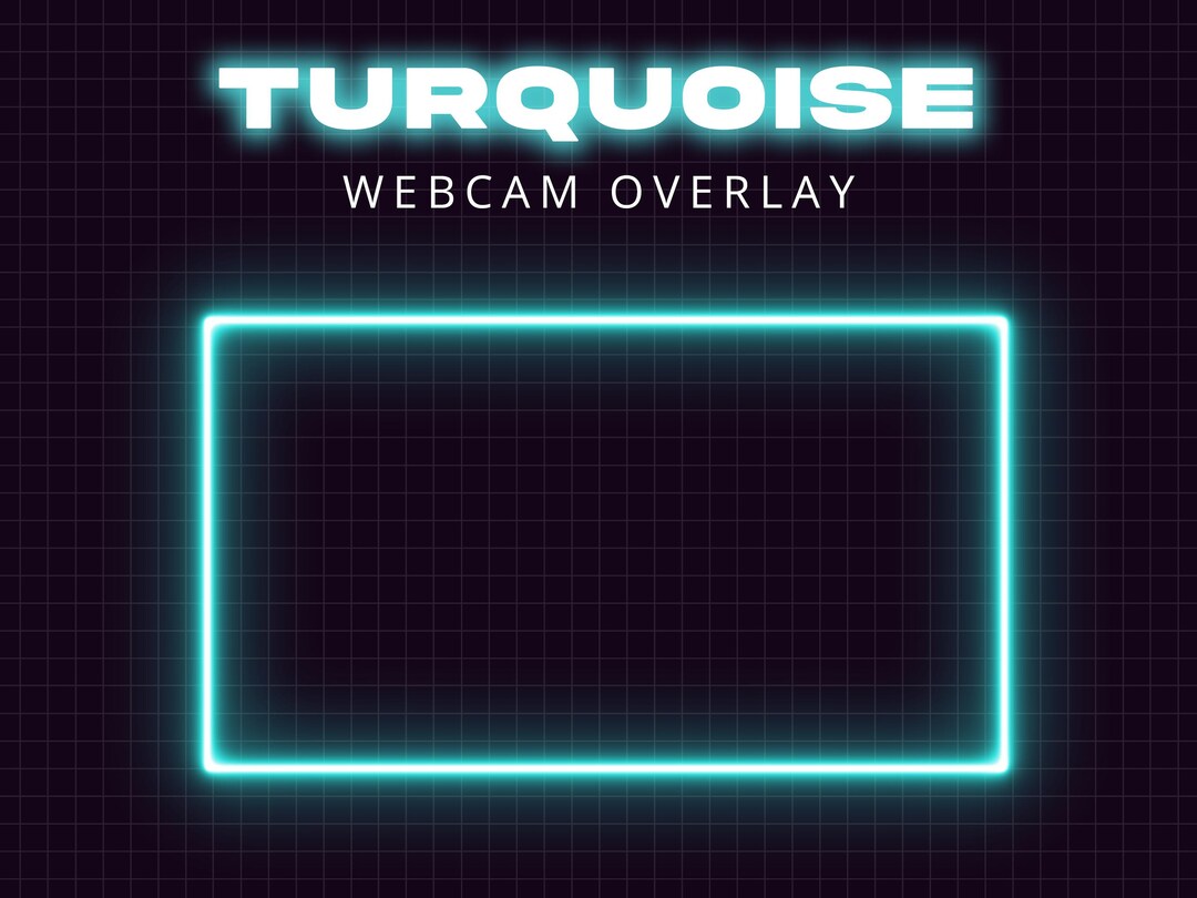 Turquoise Neon - Animated Webcam Overlay, Glowing Stream Overlay ...
