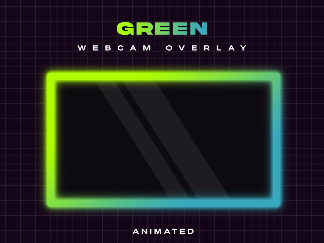 Green Animated Webcam Overlay, Glowing Stream Overlay, Camera Frame ...
