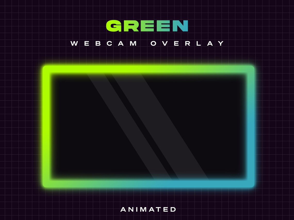 Green Animated Webcam Overlay, Glowing Stream Overlay, Camera Frame ...