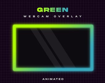 Blue Neon - Animated Webcam Overlay, Glowing Stream Overlay - Camera ...