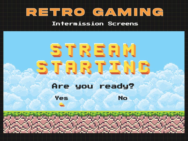 Retro Gaming Intermission Screens - 8-bit Pixel Art Themed Twitch ...