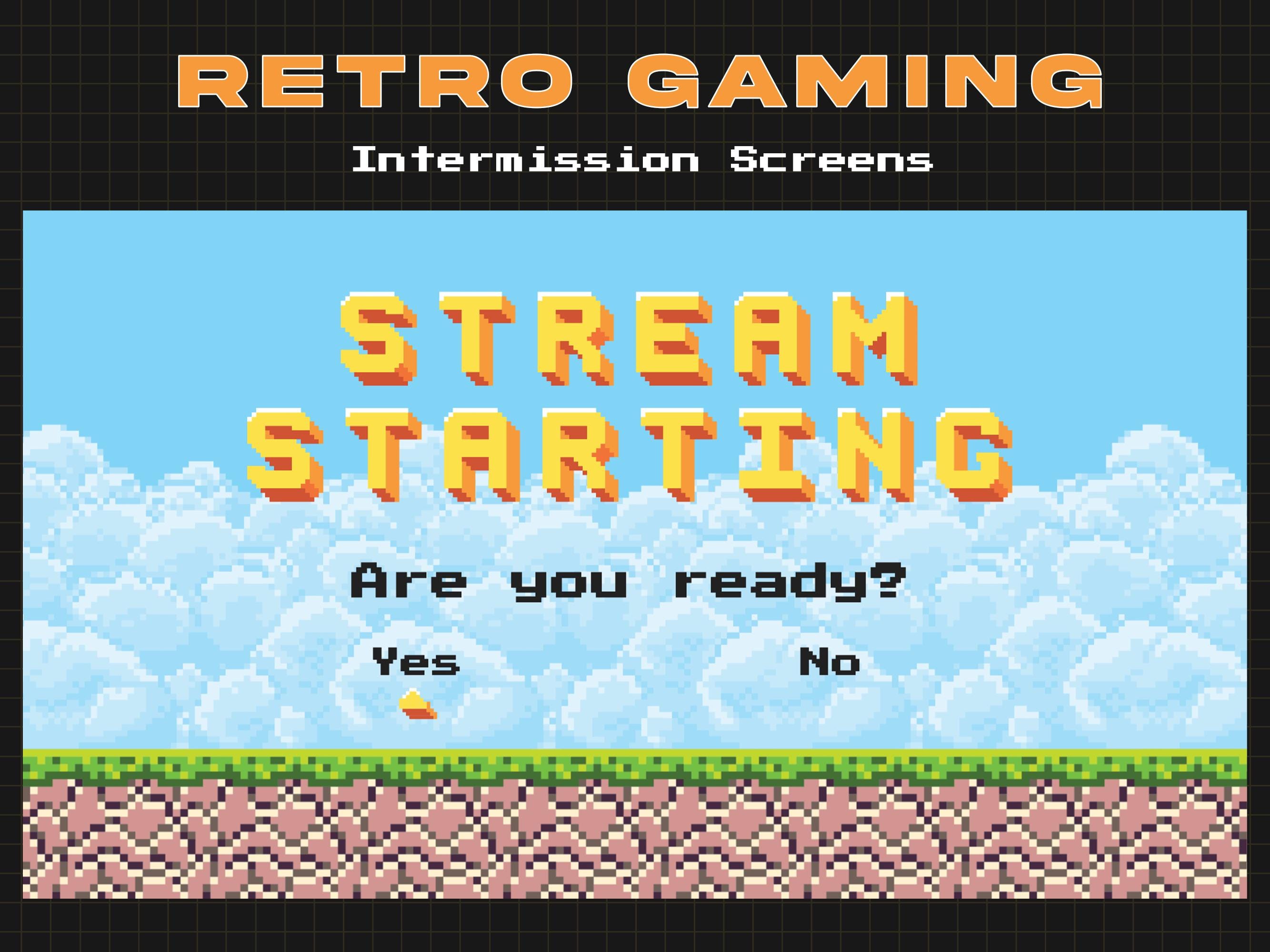 Retro Gaming Intermission Screens - 8-bit Pixel Art Themed Twitch ...