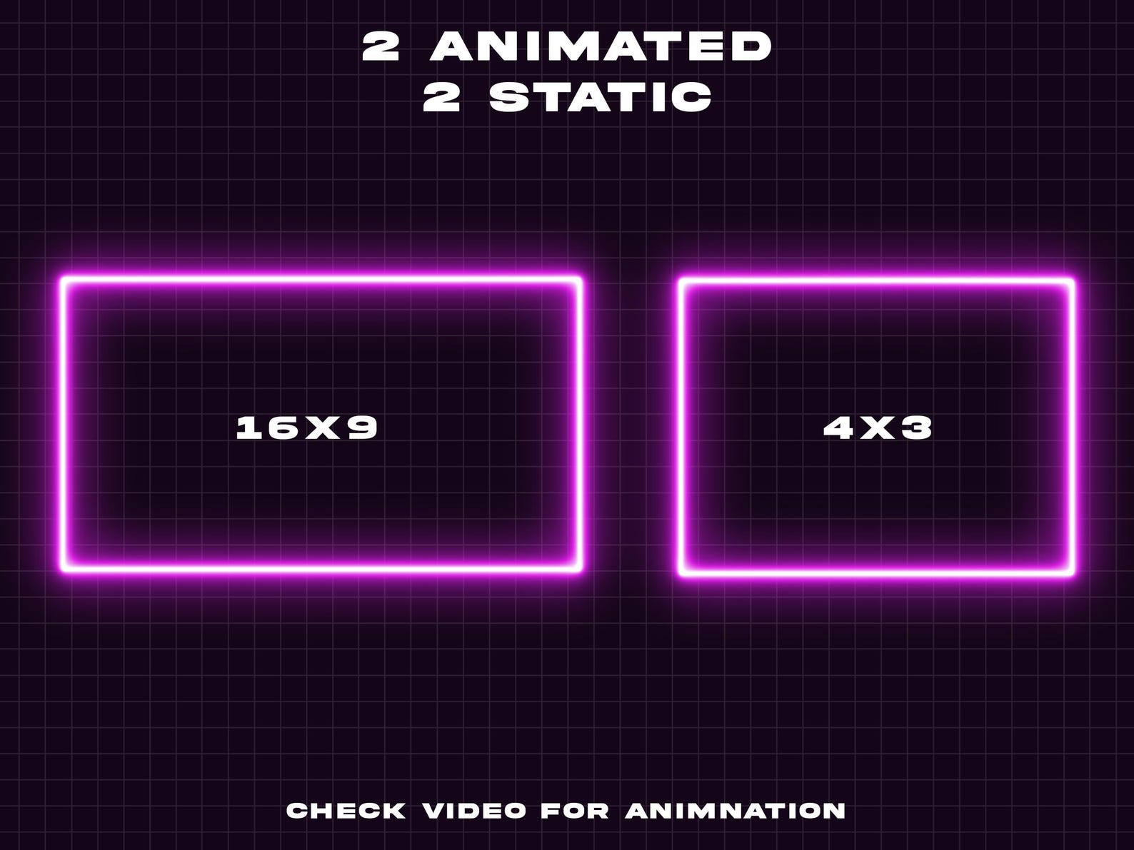 Light Purple Neon - Animated Webcam Overlay, Glowing Stream Overlay ...