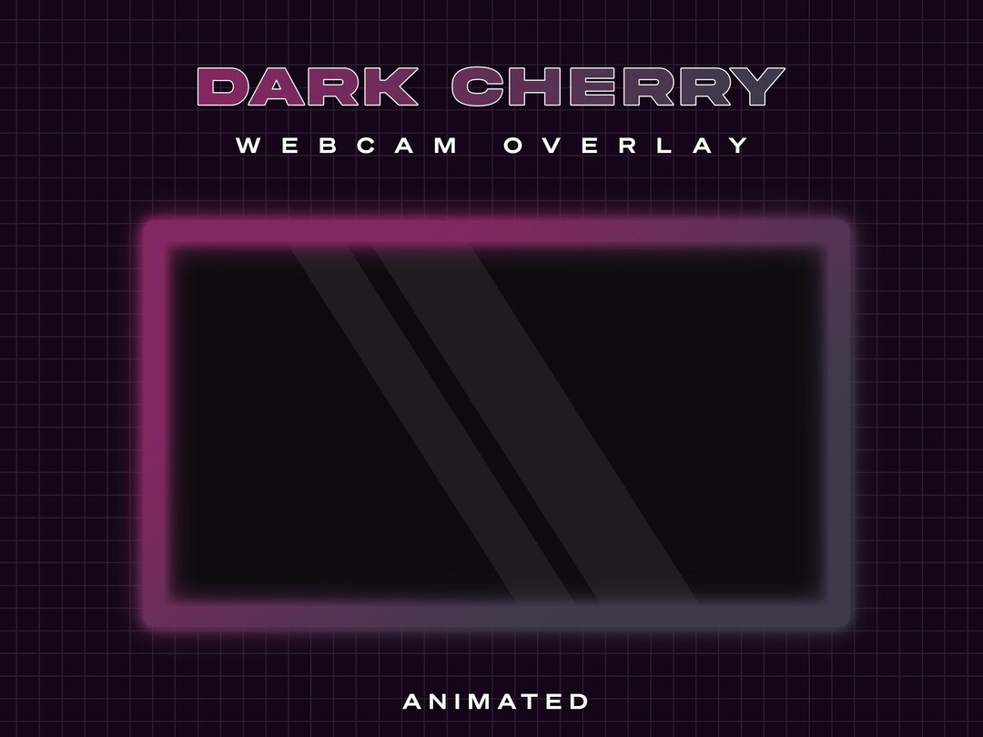 Dark Cherry Animated Webcam Overlay, Glowing Stream Overlay, Camera ...