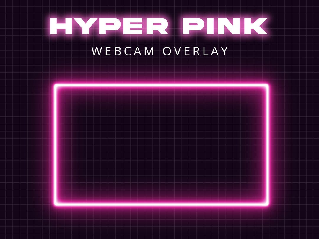 Hyper Pink Neon - Animated Webcam Overlay, Glowing Stream Overlay ...