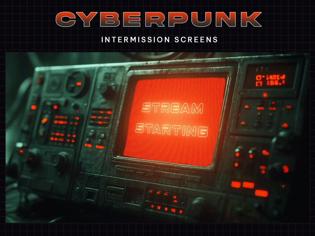 Orange Cyberpunk Intermission Screens - Dystopian Themed Twitch Screens ...