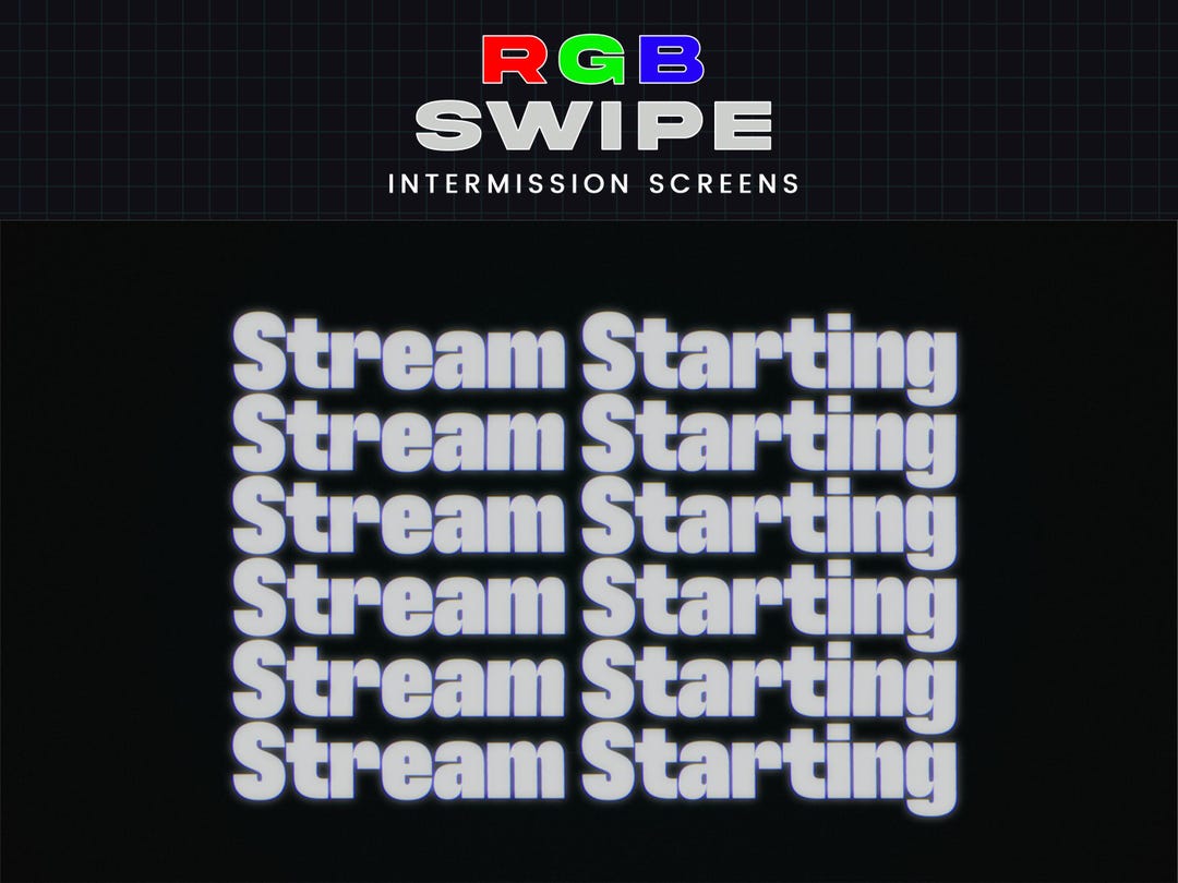 RGB Swipe Intermission Screens - Simple Minimalist Animated Twitch ...