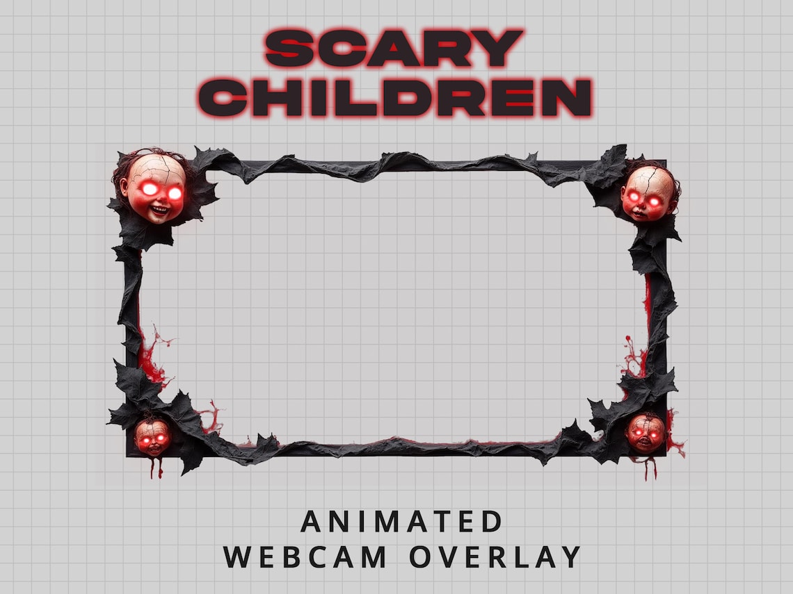Scary Children Animated Webcam Overlay - Creepy Doll Horror Overlay ...