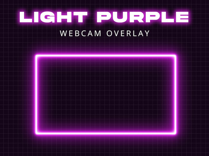 Light Purple Neon - Animated Webcam Overlay, Glowing Stream Overlay ...