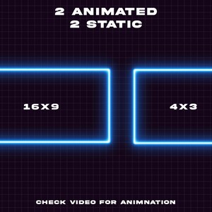 Blue Neon - Animated Webcam Overlay, Glowing Stream Overlay - Camera ...
