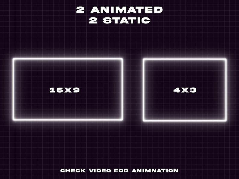 White Neon - Animated Webcam Overlay, Glowing Stream Overlay, Camera ...