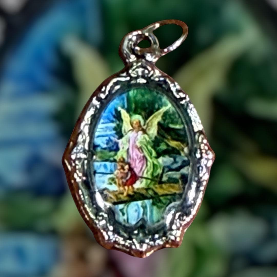 Guardian Angel, Angel De La Guardia, Catholic Medals/charms, Double ...