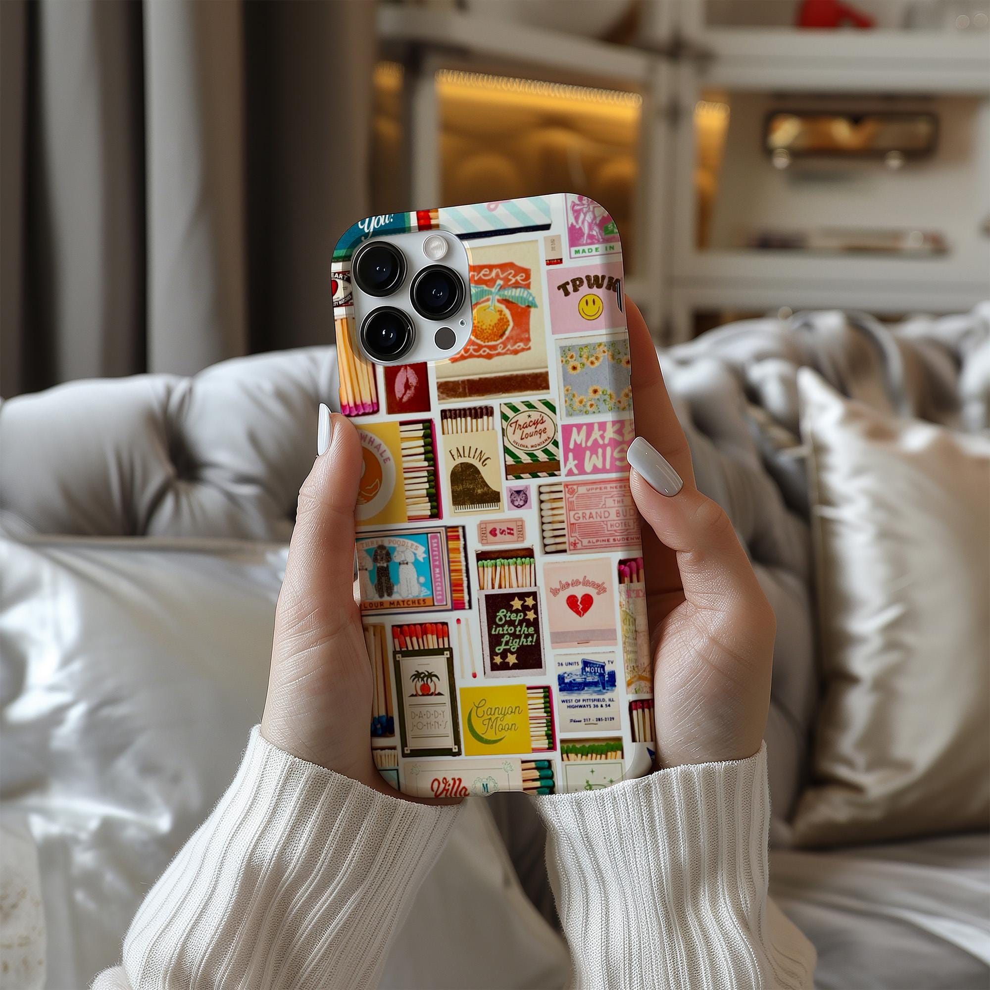 Retro Matchbox Collage Phone Case, Retro Phone Case, Collage Phone Case ...