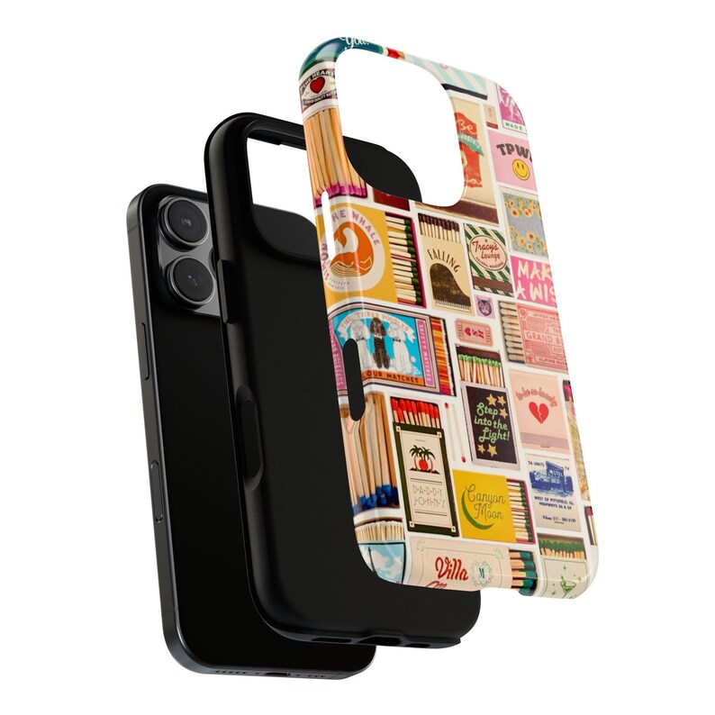 Retro Matchbox Collage Phone Case, Retro Phone Case, Collage Phone Case ...