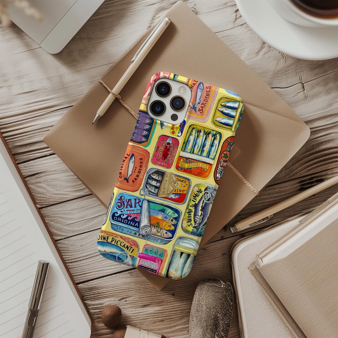 Retro Sardine Tin Collage Phone Case, Retro Phone Case, Collage Phone ...