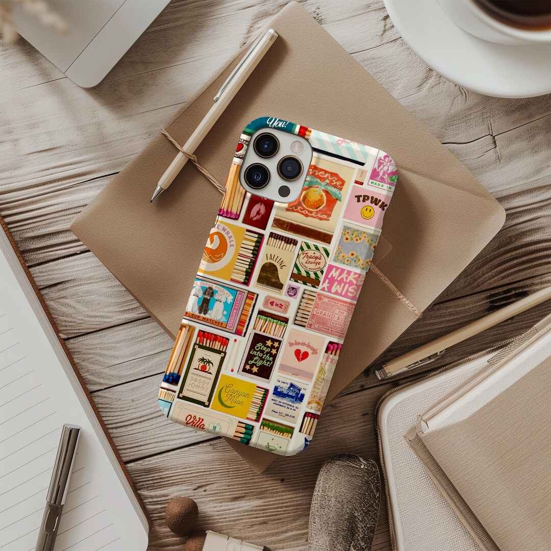 Retro Matchbox Collage Phone Case, Retro Phone Case, Collage Phone Case ...