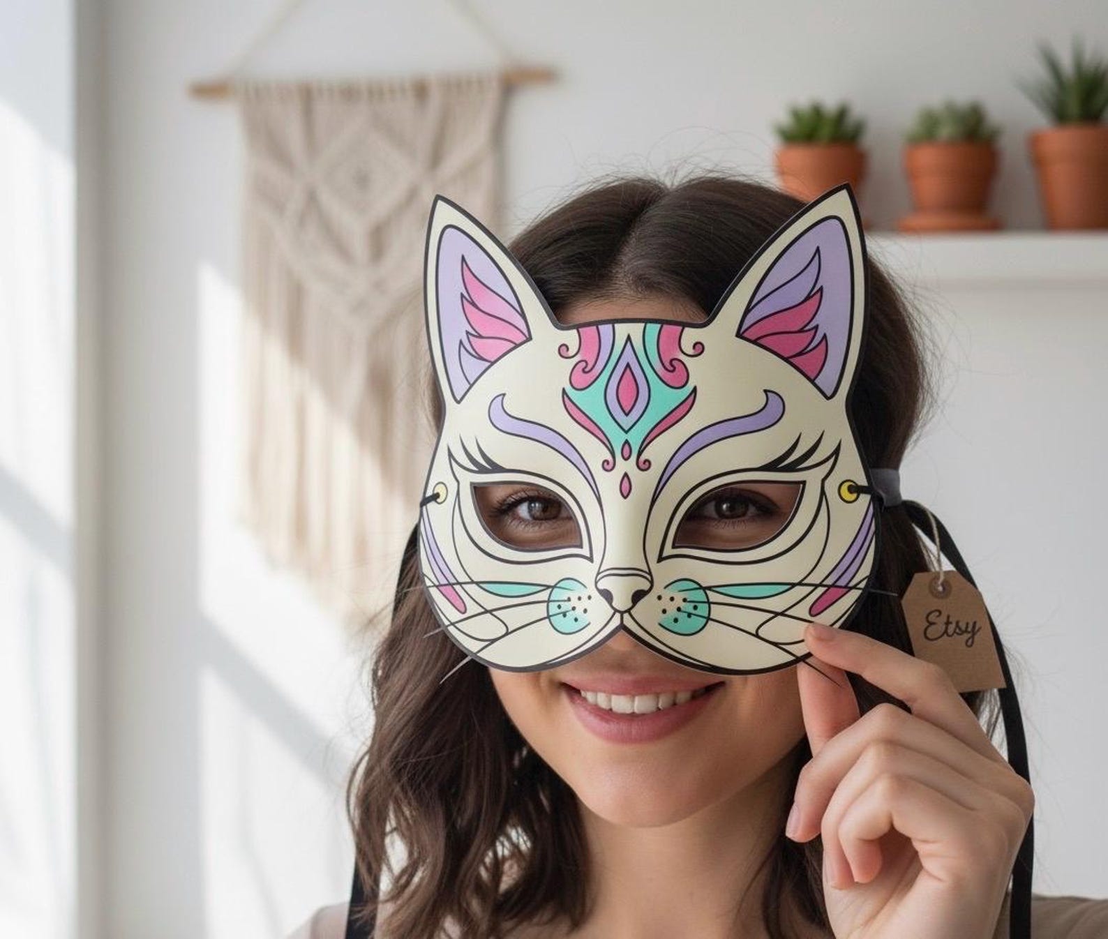 Printable Halloween Animal Masks: DIY Costume Craft (PDF Download) - Etsy