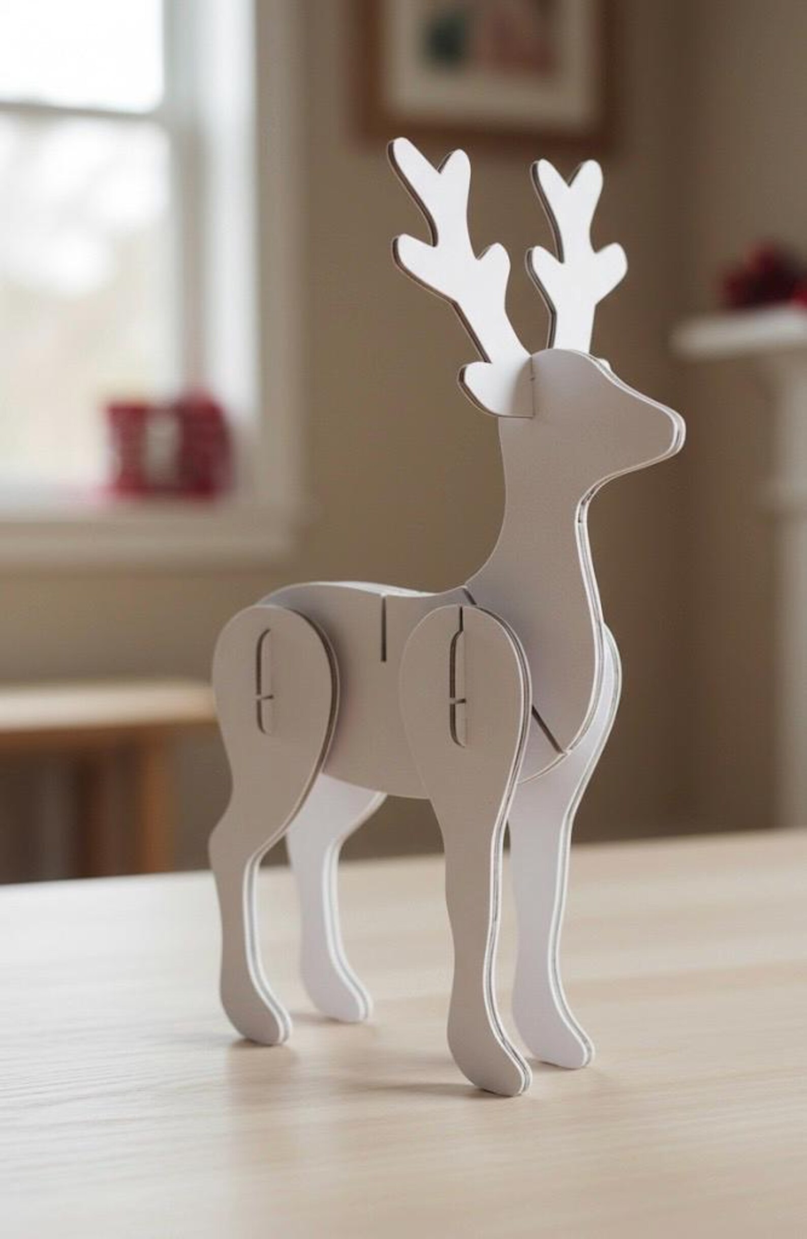 3D Christmas Reindeer & Tree Template: Laser Cut SVG, PDF (digital ...