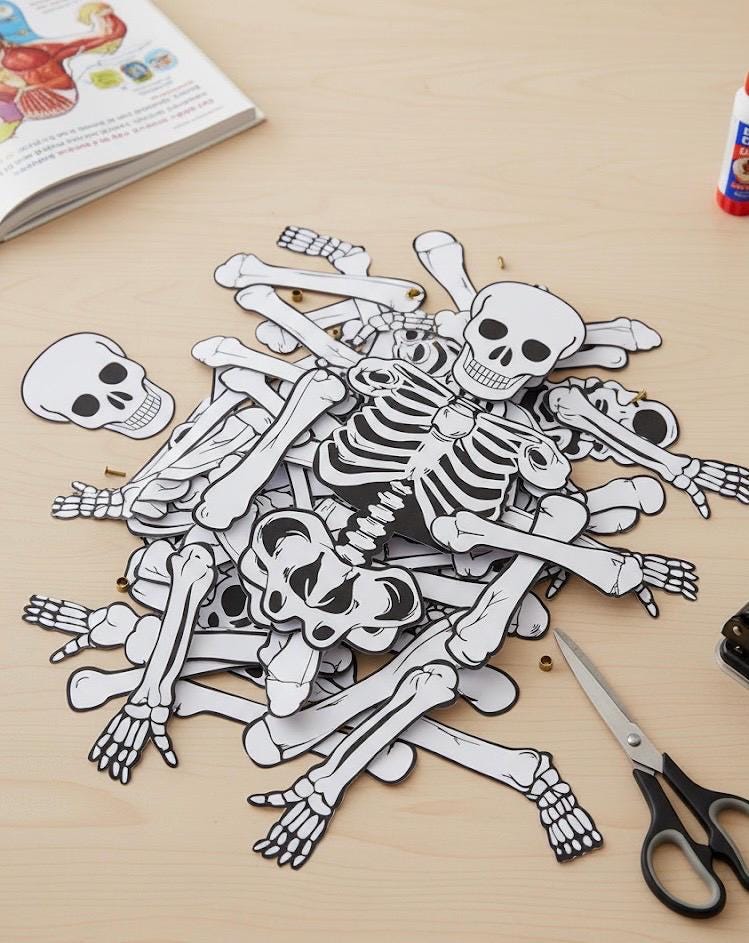 Life-size Articulated Skeleton Printable Kit: Halloween DIY Decor ...