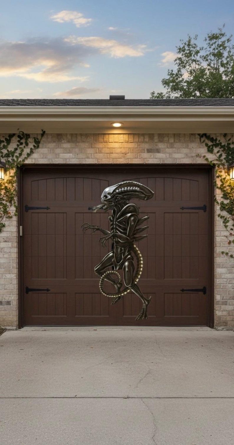 Large Alien Xenomorph Halloween Paper Doll Cutout - Sci-fi Printable ...