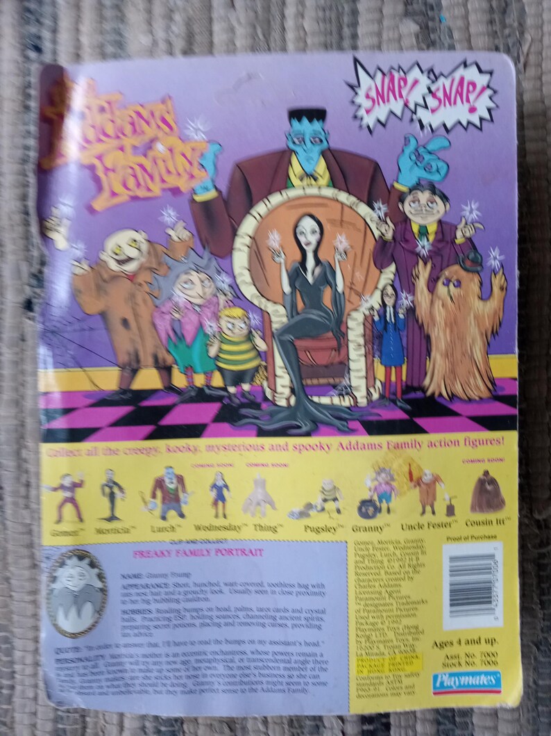 NEW RARE Playmates 1992 the Addams Family Granny Action Figure - Etsy