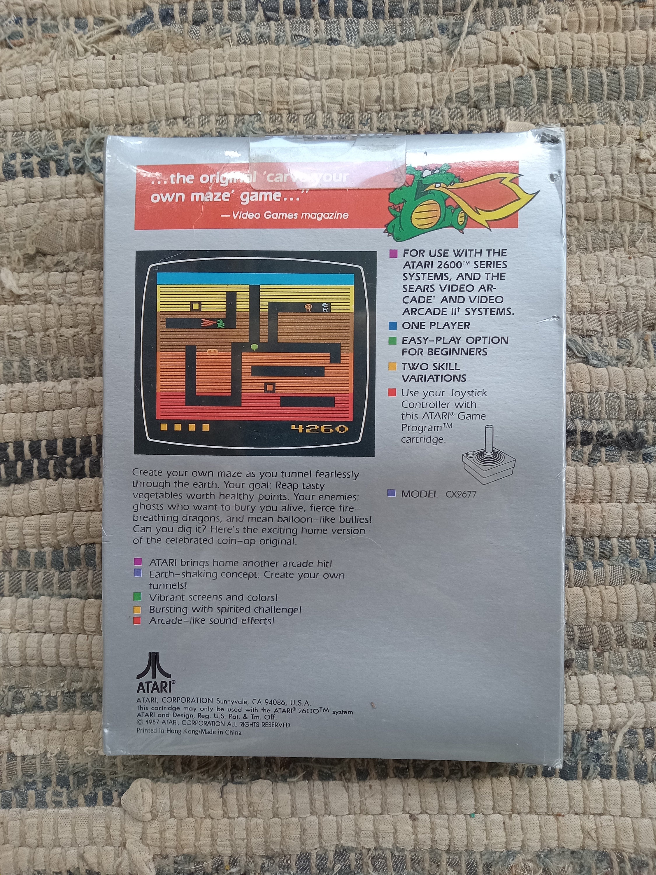 NEW in Box Atari 2600 Dig Dug - Etsy