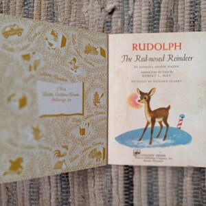 1972 Rudolph the Red Nosed Reindeer a Little Golden Book - Etsy