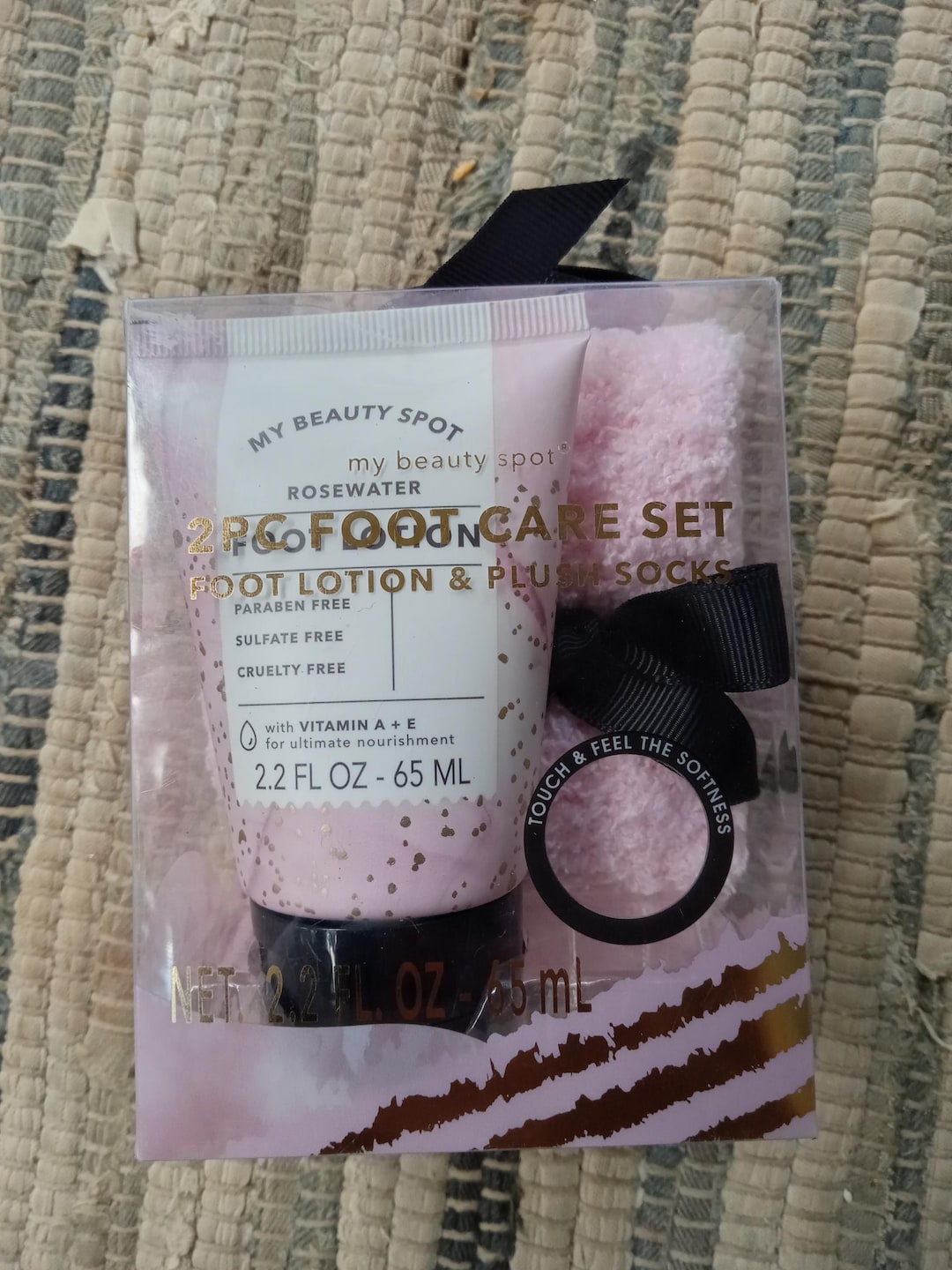 My Beauty Spot® 2 Pc. Foot Care Gift Set Rosewater Lotion & Plush Socks ...