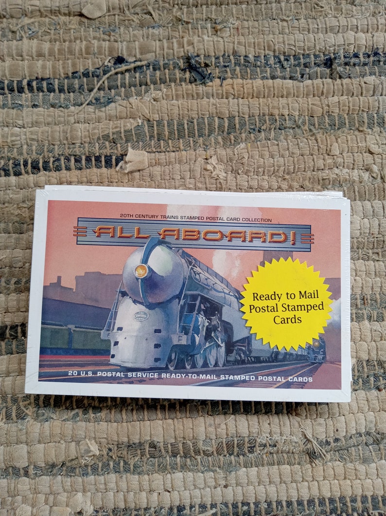 USPS “ALL ABOARD” 20 Ready-to-mail Stamped Postal Cards & Stamps - Etsy