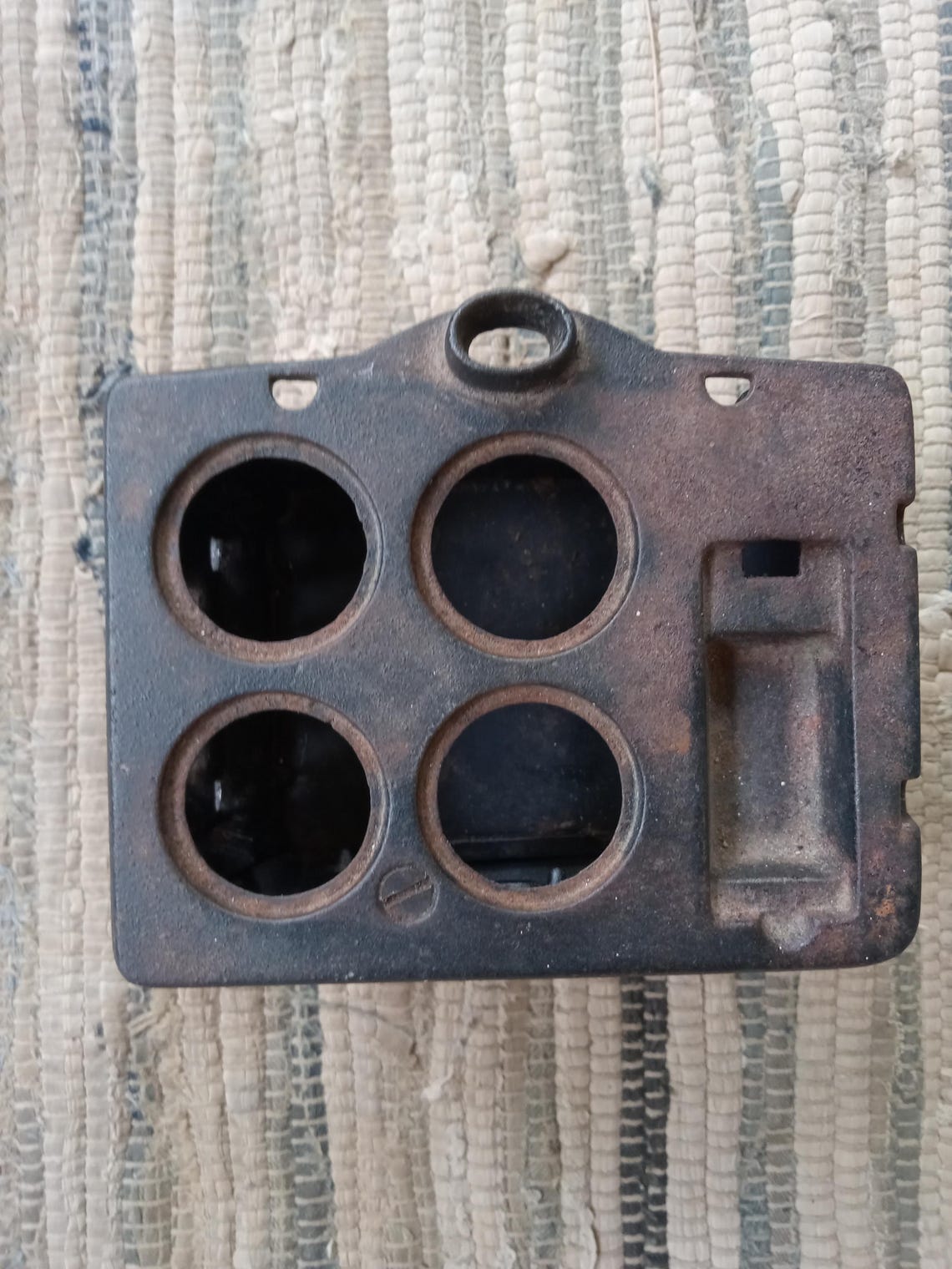 RARE Late 1800s Crescent Cast Iron Mini Stove. Salesman Sample NOT a ...