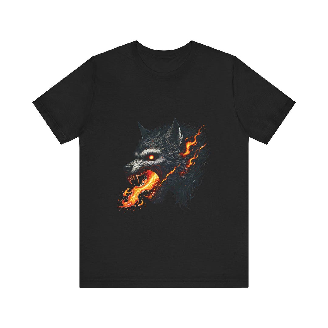 Werewolf Shirt Moonlit Creatures Hand-printed -lunar Howl Werewolf ...