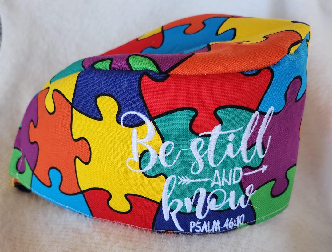 Fun Colourful Scrub Cap Bible Verse Quote Tie Scrub Hat Inspiring ...